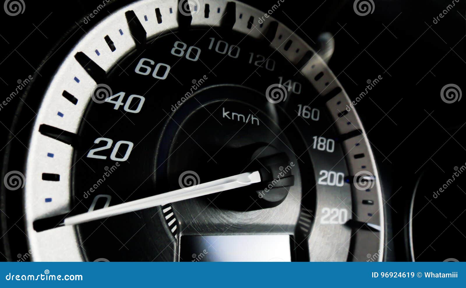Close Up Shot of a Speed Meter in a Car Stock Image - Image of fast ...