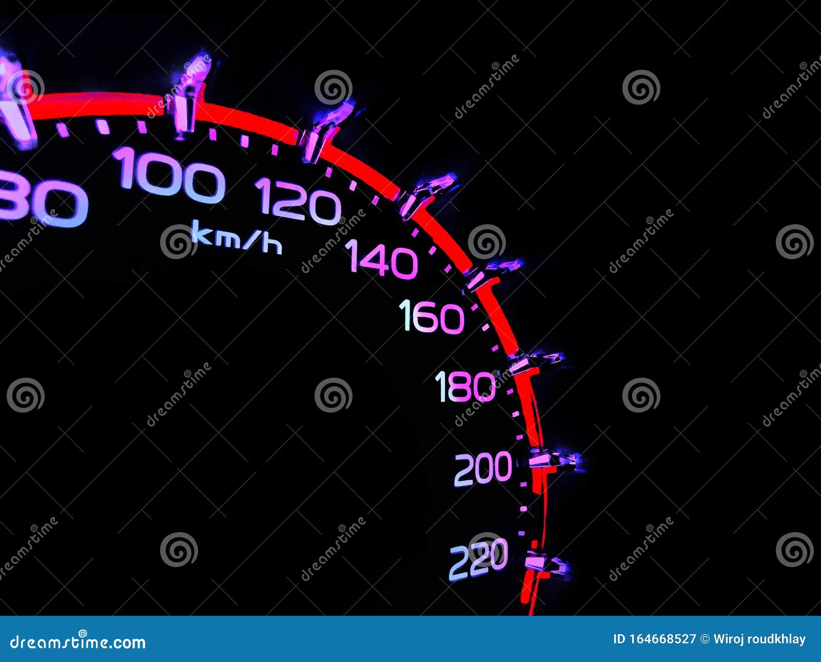 Close Up Shot of a Speed Ometer in a Car. Stock Image - Image of fznor ...
