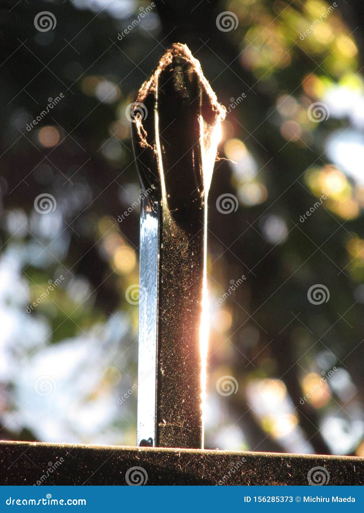 Close Up Shot of a Spiky Tip of a Gate Stock Image - Image of enclosure ...