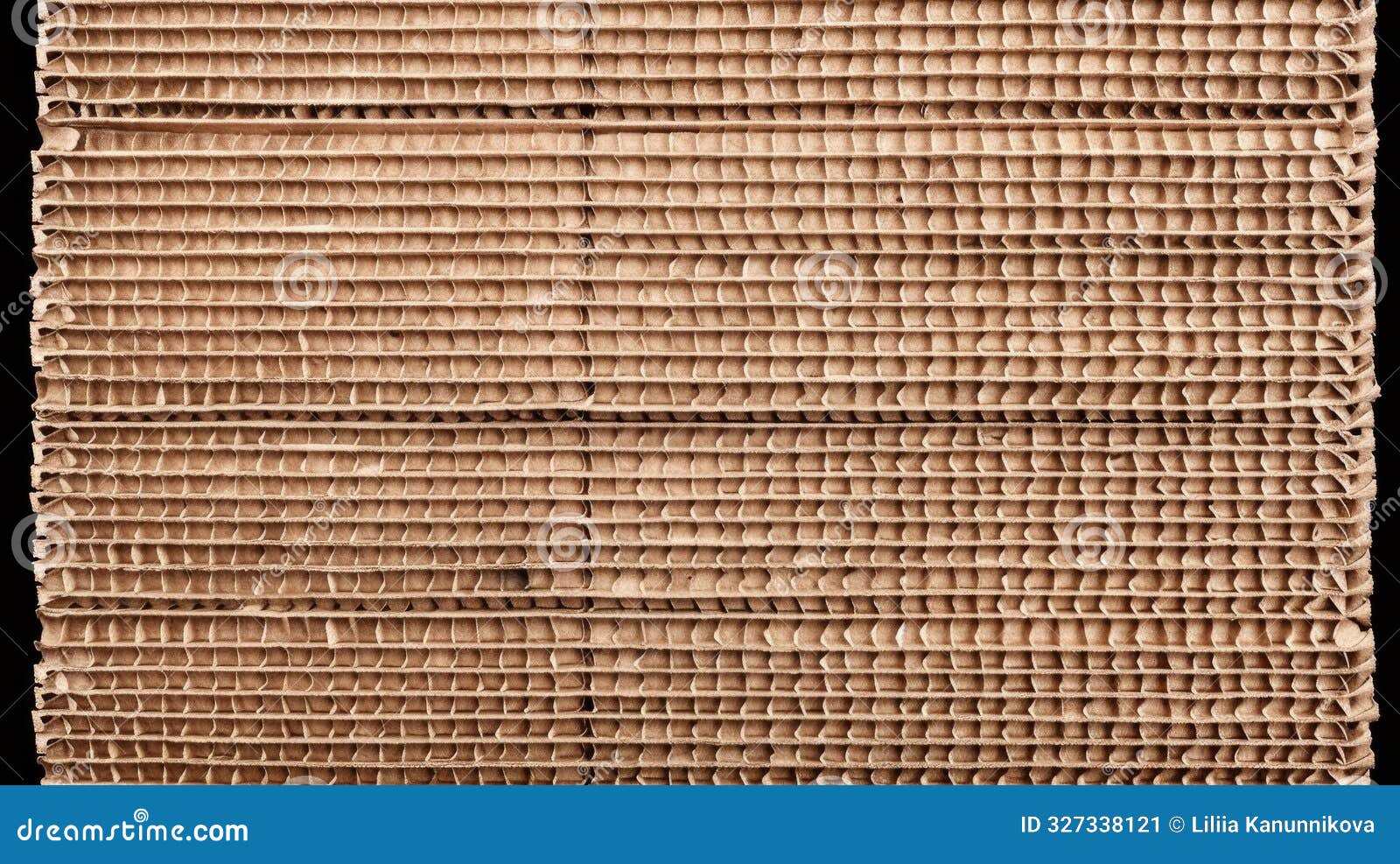 A Close-up Shot of a Stack of Brown Corrugated Cardboard Sheets. the ...