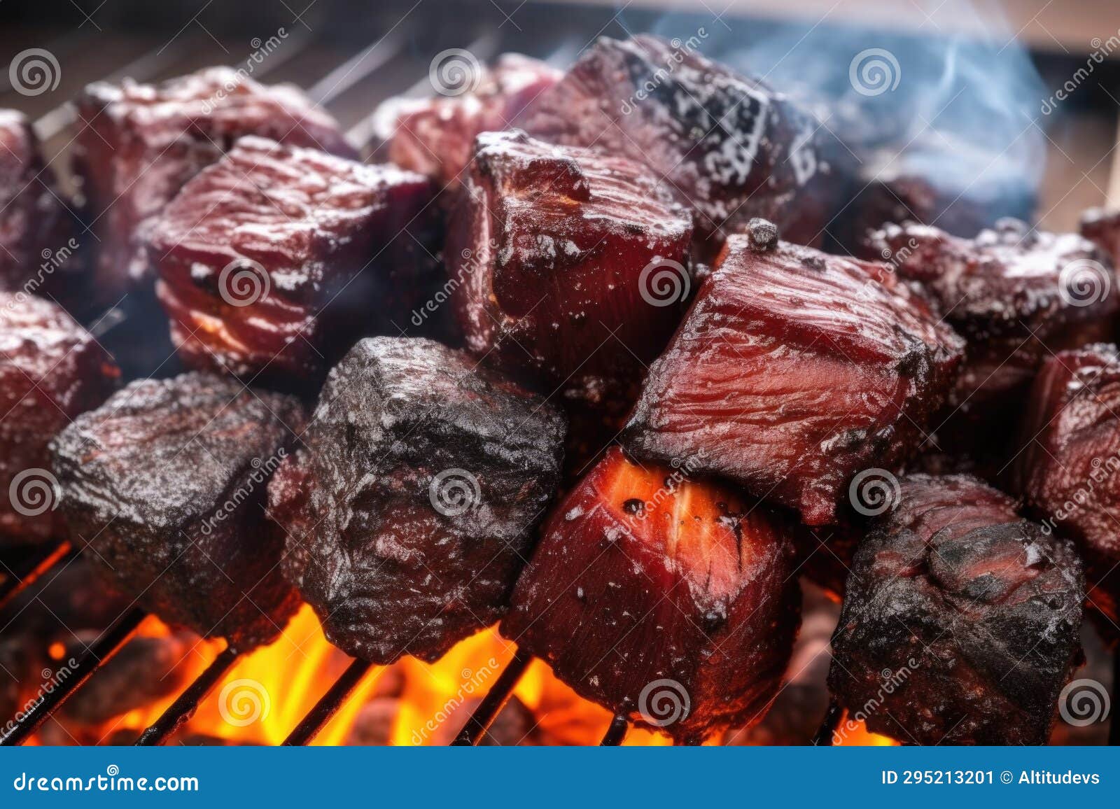Close-up Shot of Stacked Bbq Burnt Ends Stock Image - Image of ...