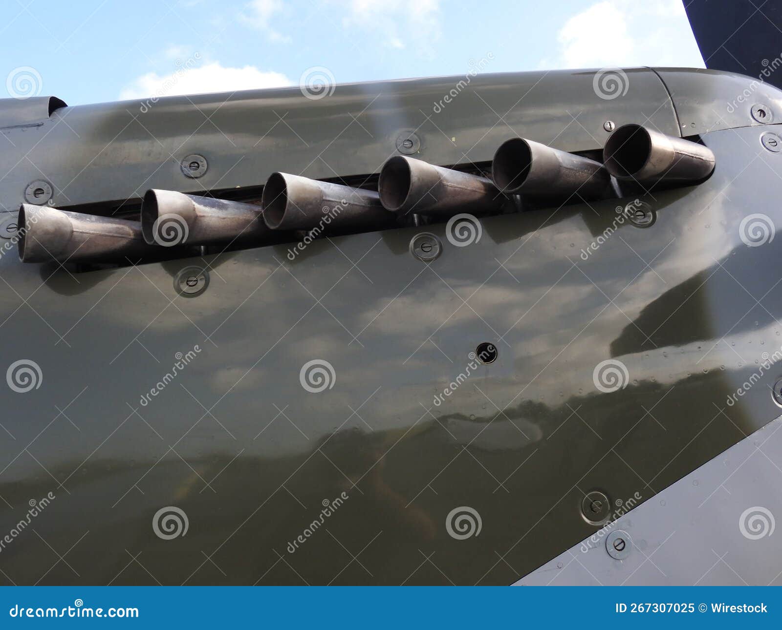 Close-up Shot of the Supermarine Spitfire Engine Stock Image - Image of ...
