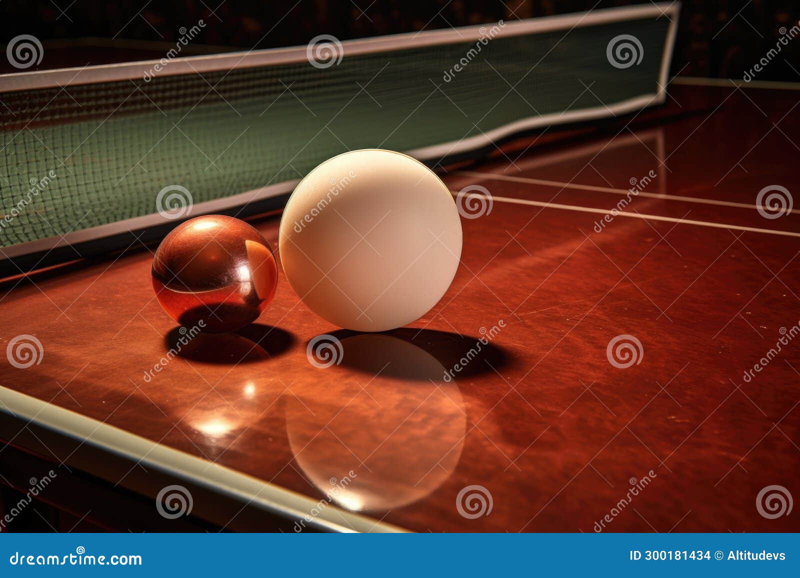 Close-up Shot of a Table Tennis Racket and Ball on the Table Stock ...