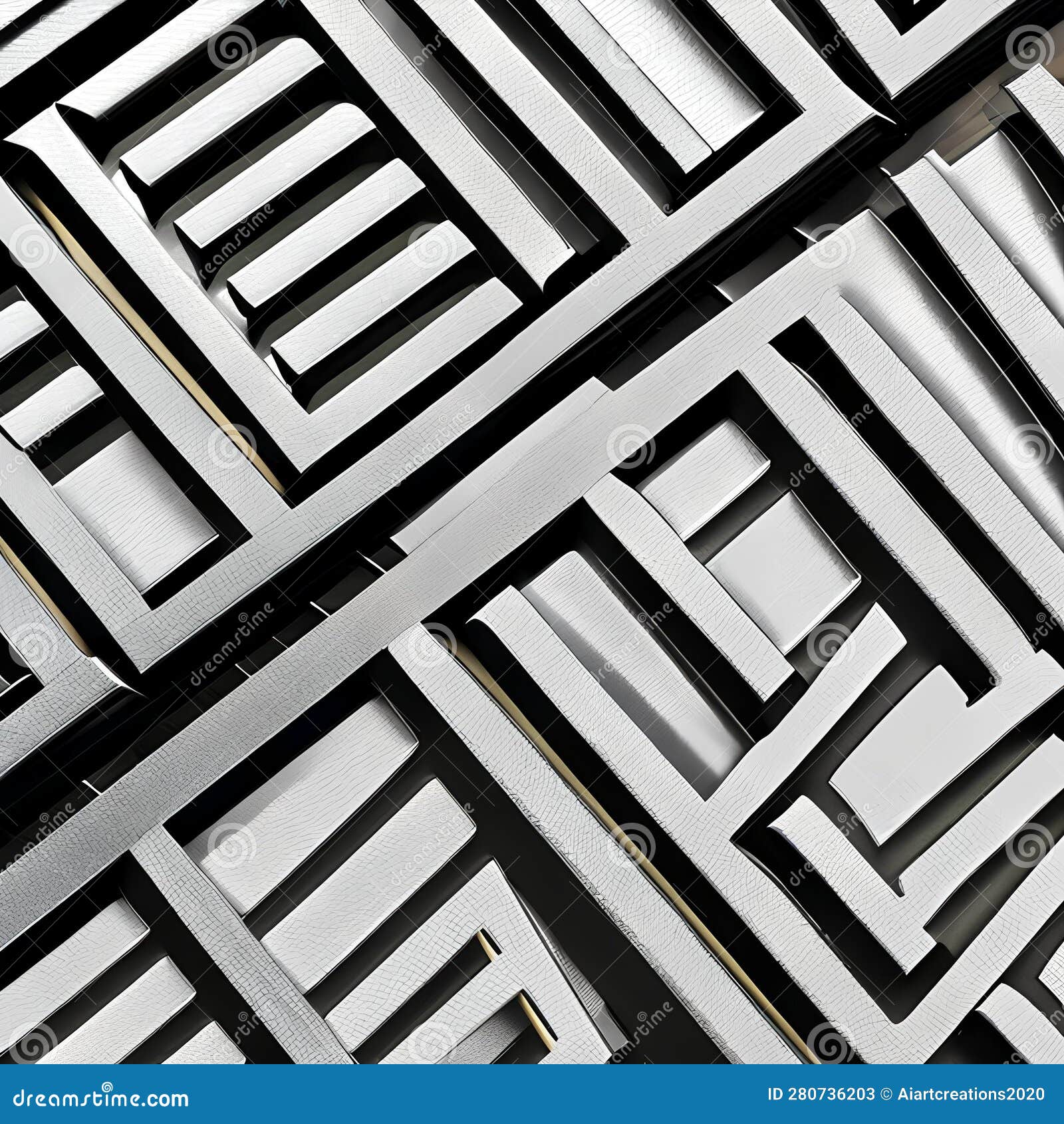 A Close-up Shot of a Textured Metal Grate, with Abstract Lines and ...