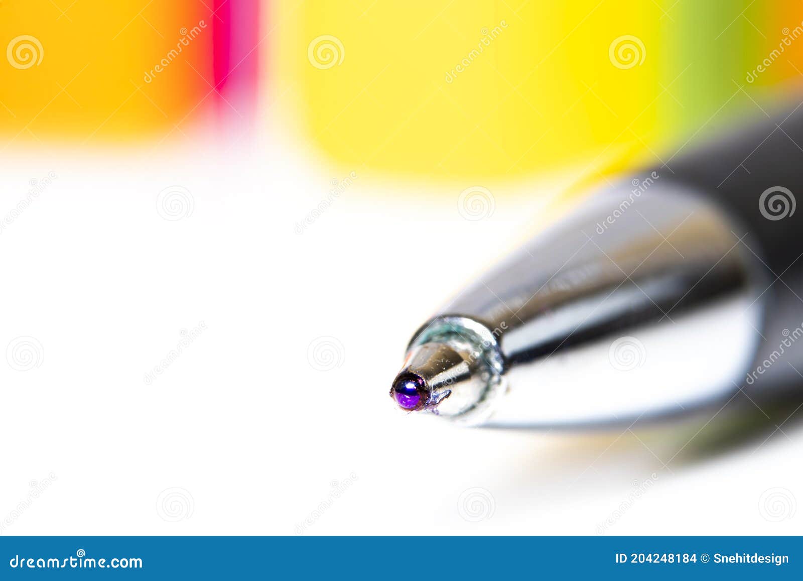 Close Up Shot of Tip of Ball Point Pen Stock Photo - Image of tool ...