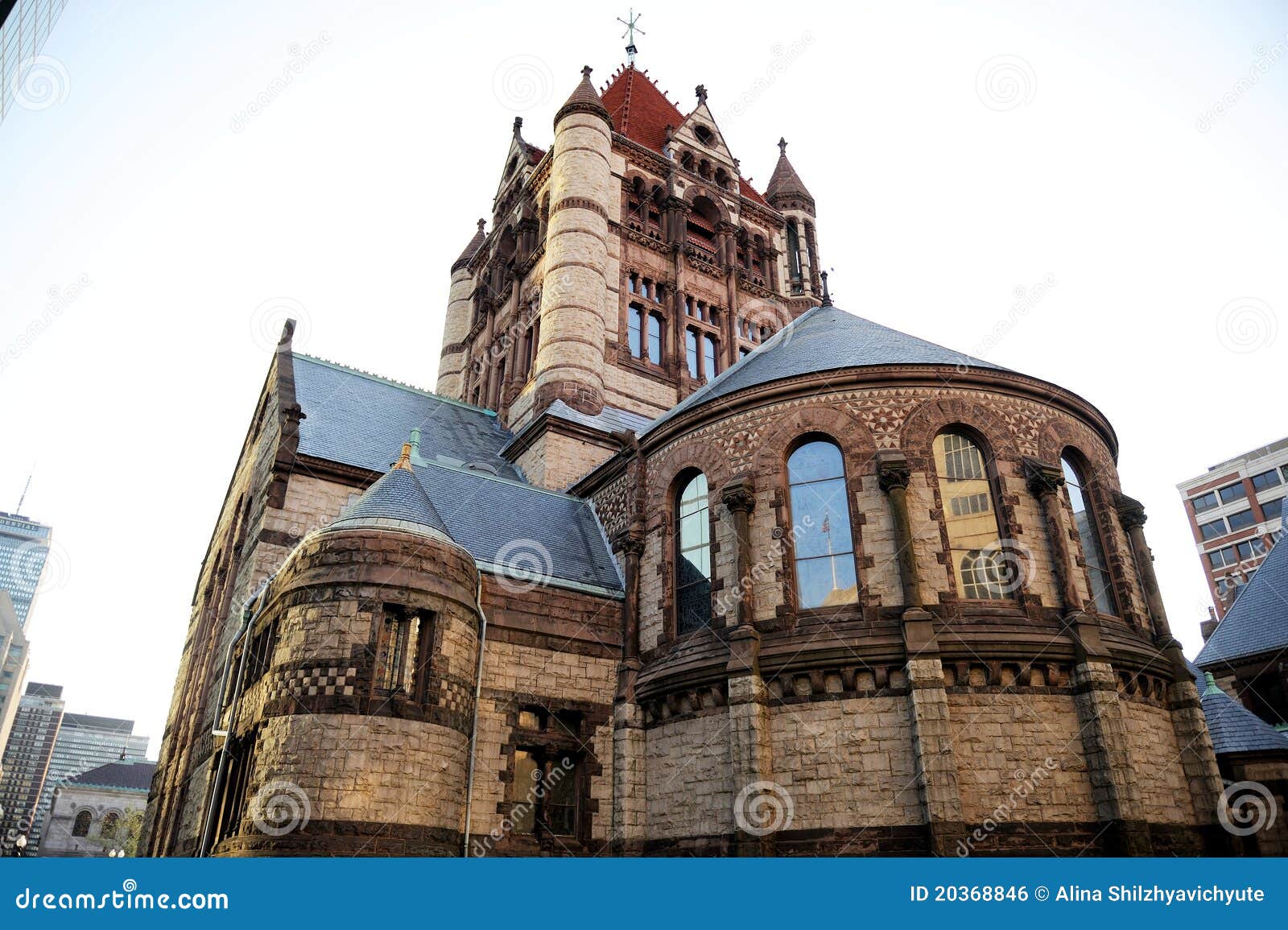 Close-up Shot of Trinity Church Stock Photo - Image of offices, modern ...