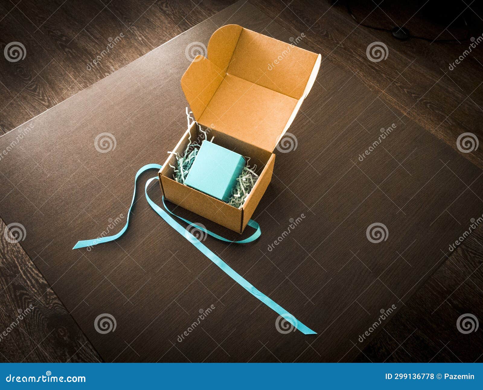 Close Up Shot of the Unwrapped Gift Box. Holiday Stock Photo - Image of ...