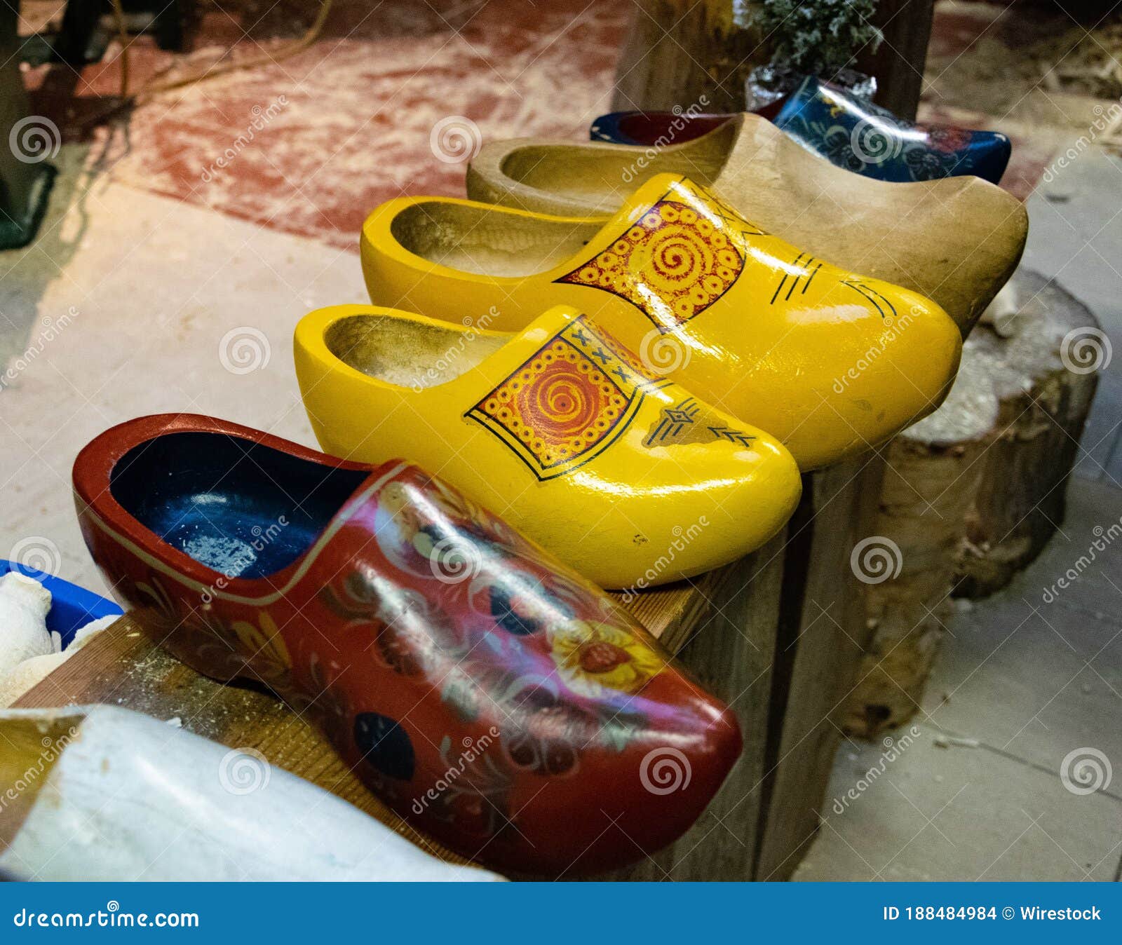 Close Up Shot of Various Traditional Clogs Editorial Stock Image ...