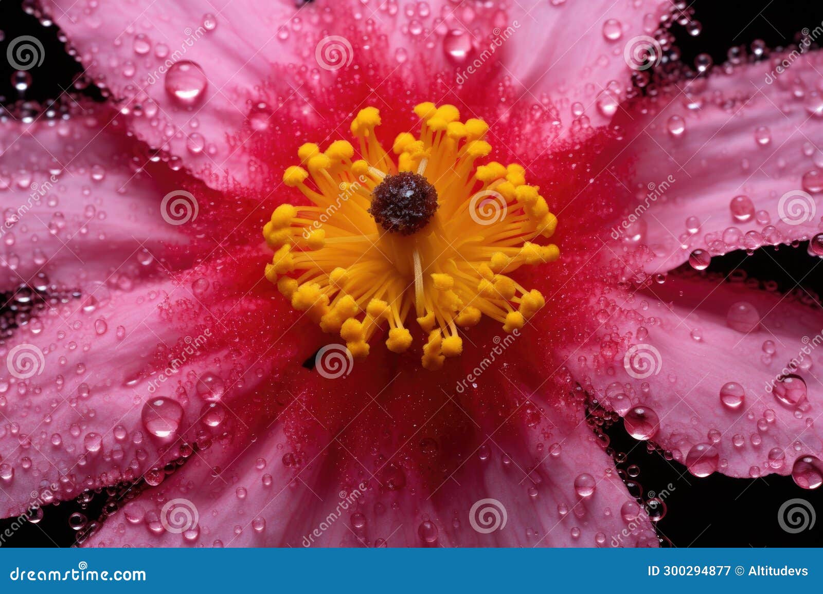 A Close-up Shot of a Vibrant, Exploding Pollen in the Center of a ...