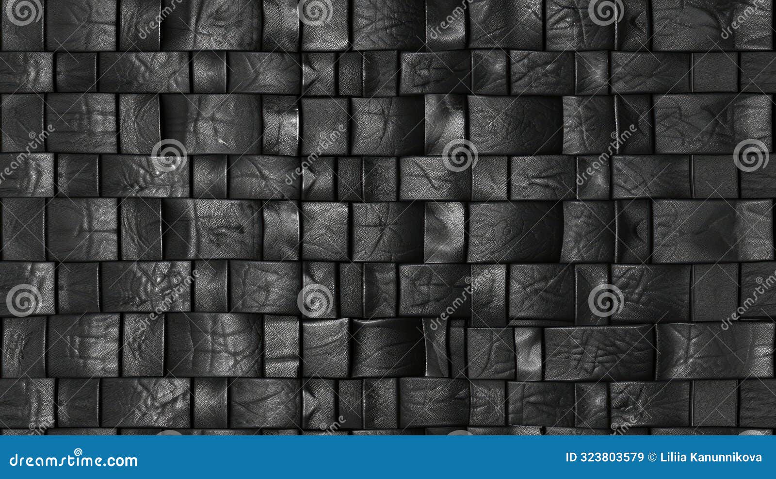 A Close-up Shot of a Wall Covered in Black Square Tiles. the Tiles Have ...