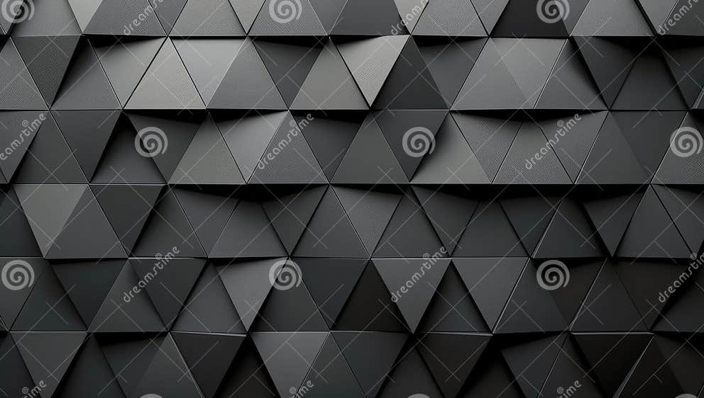 Abstract Black Triangle Pattern Wall Stock Photo - Image of geometric ...