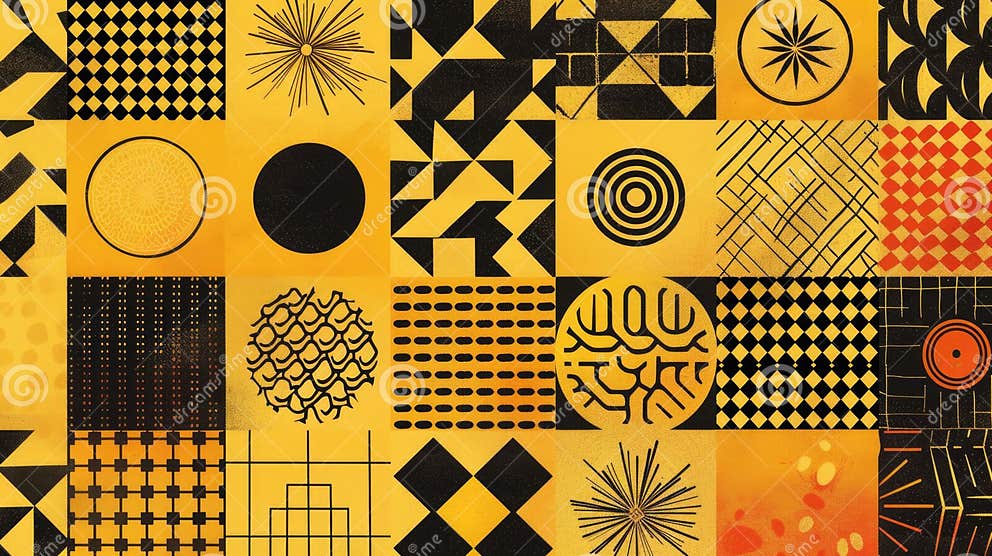 A Close-up Shot of a Wall with Multiple Unique Patterns and Textures ...