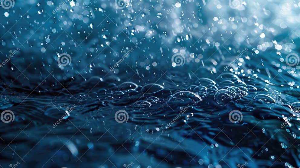 Close-up Shot of Water Bubbles Forming on the Surface Stock Image ...