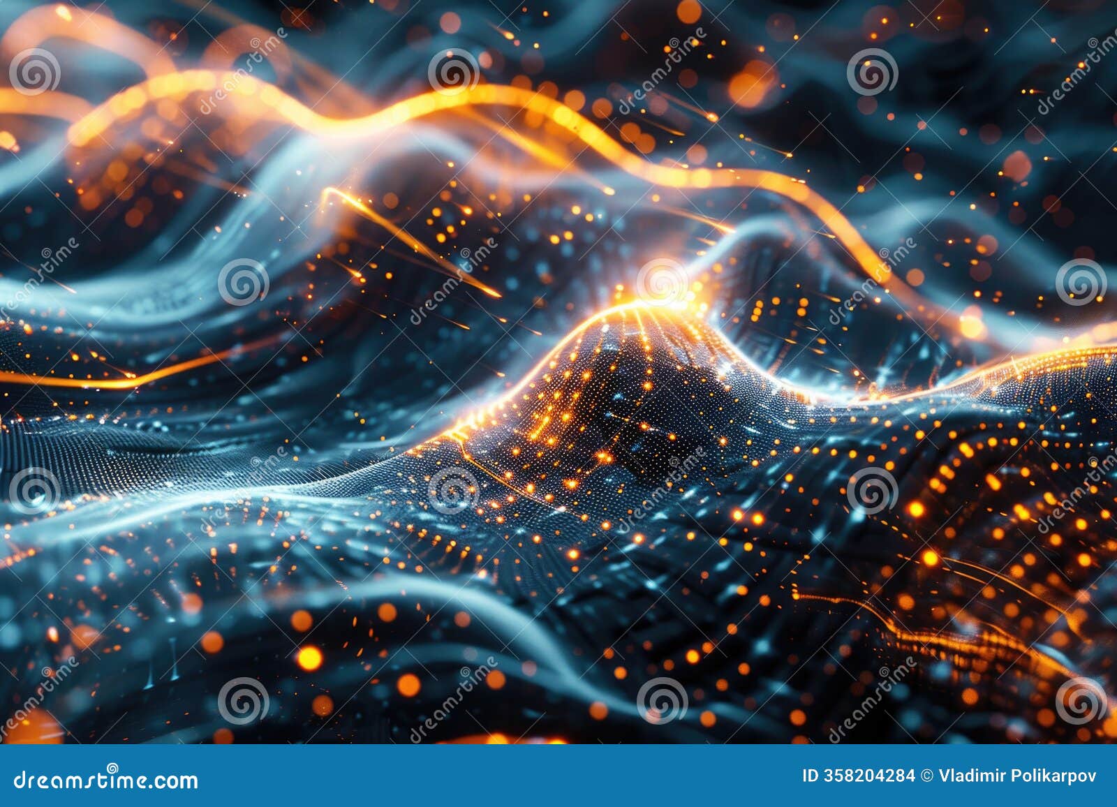 A Close-up Shot of a Wave of Light with Details and Textures Stock ...