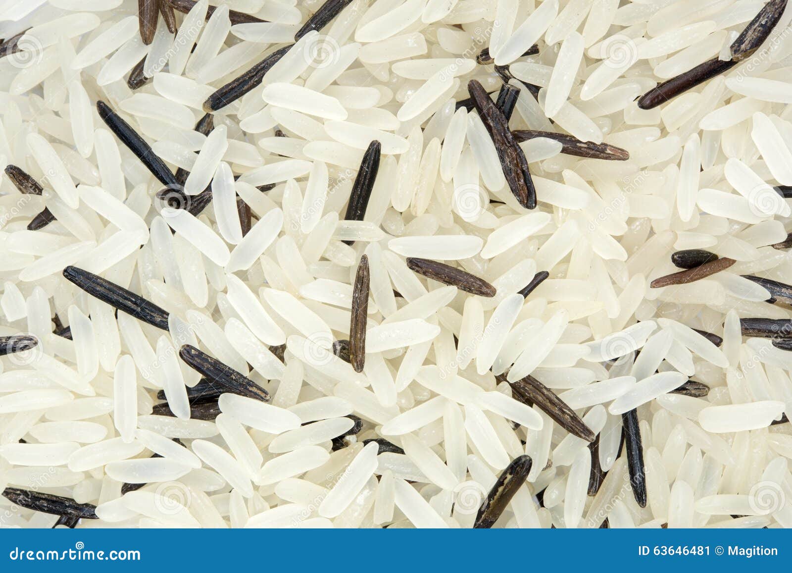 Close Up Shot of White and Wild Rice Mixture(textured) Stock Image ...