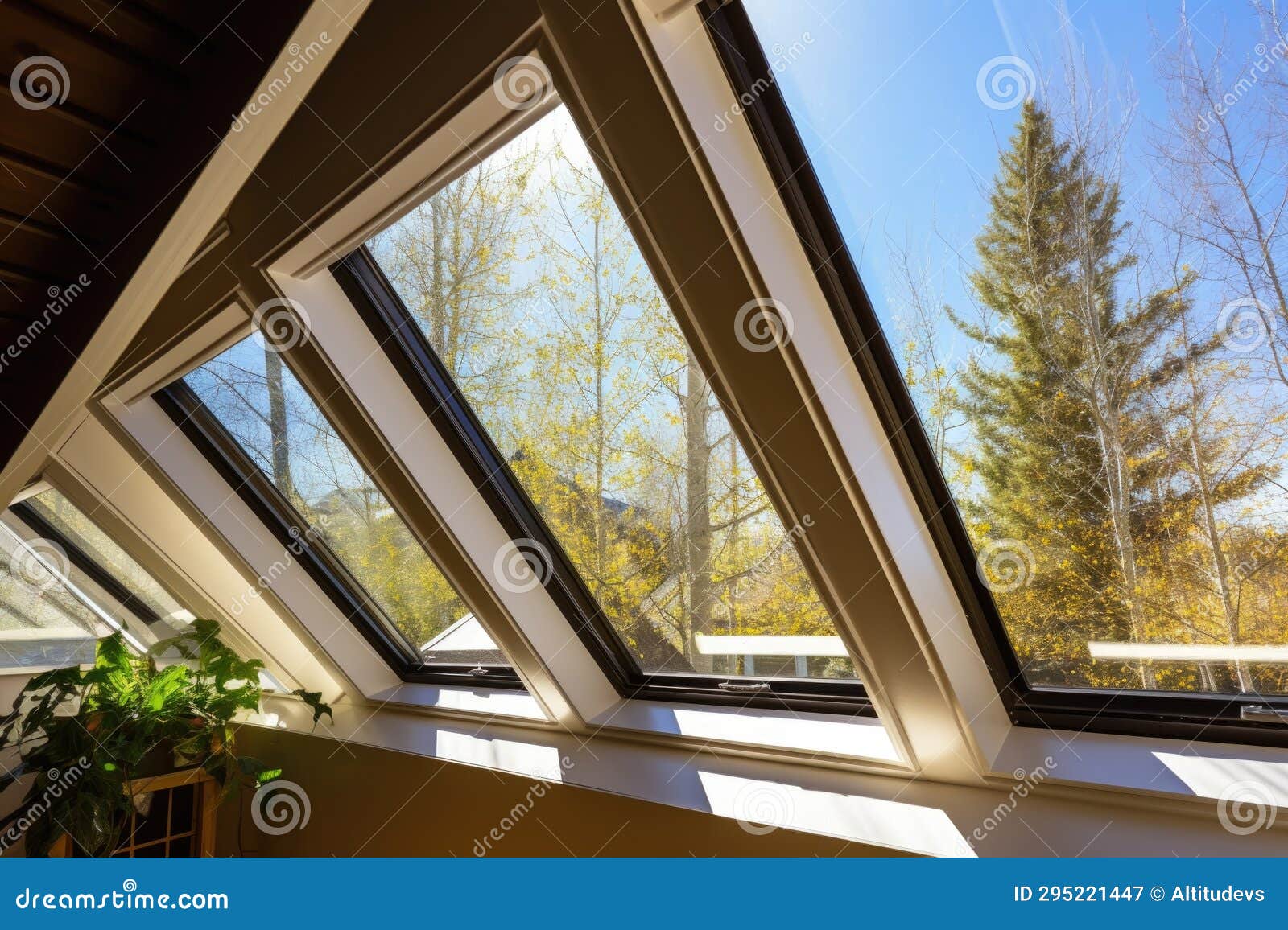 Close-up Shot of Wide Dormer Windows in the Sunlight Stock Image ...