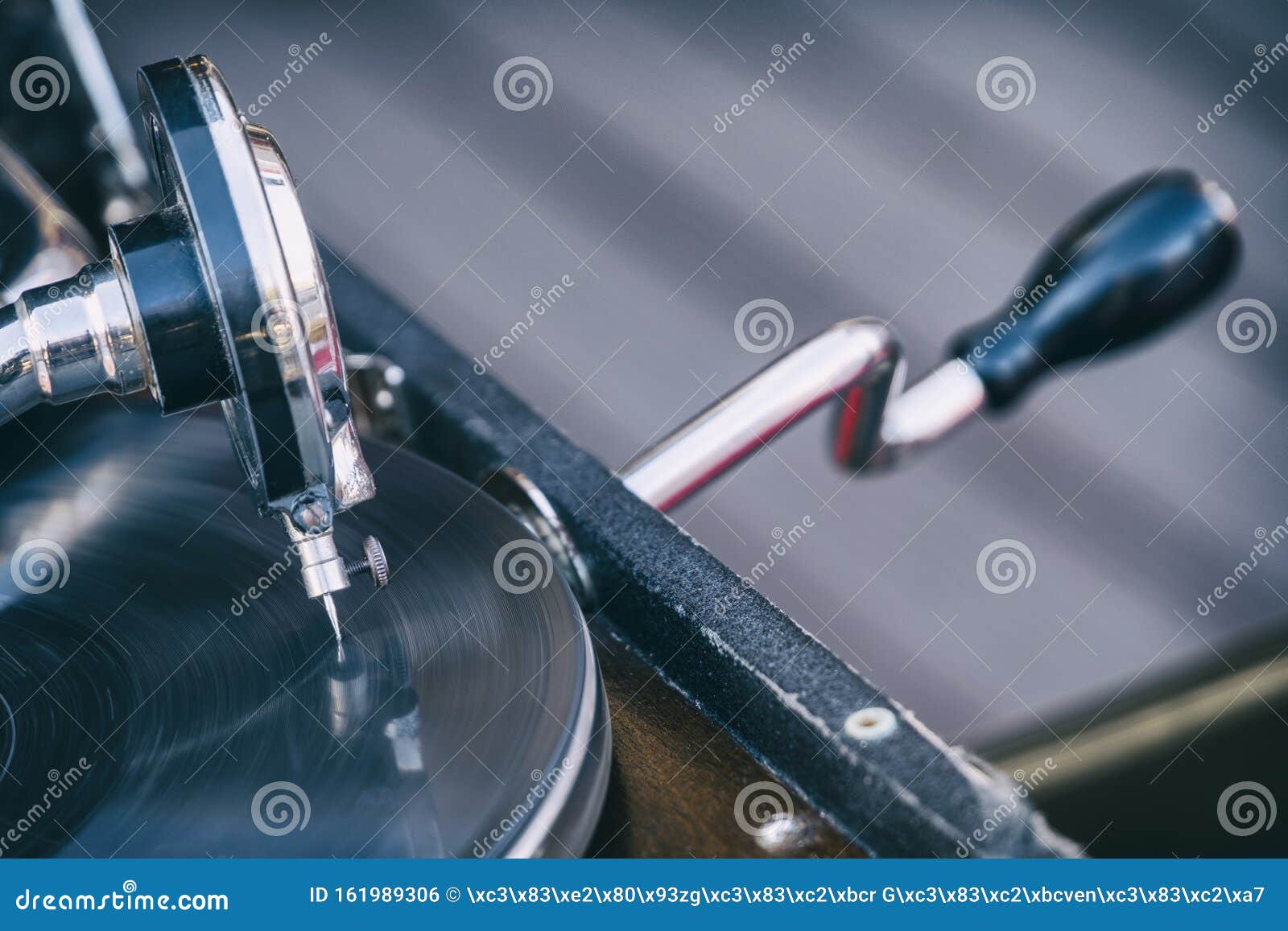 Close Up Shot of a Winding Phonograph Needle Stock Photo - Image of ...