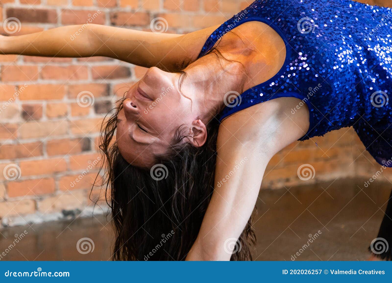 Healthy Woman during Flowing Yoga Class Stock Image - Image of flowing ...