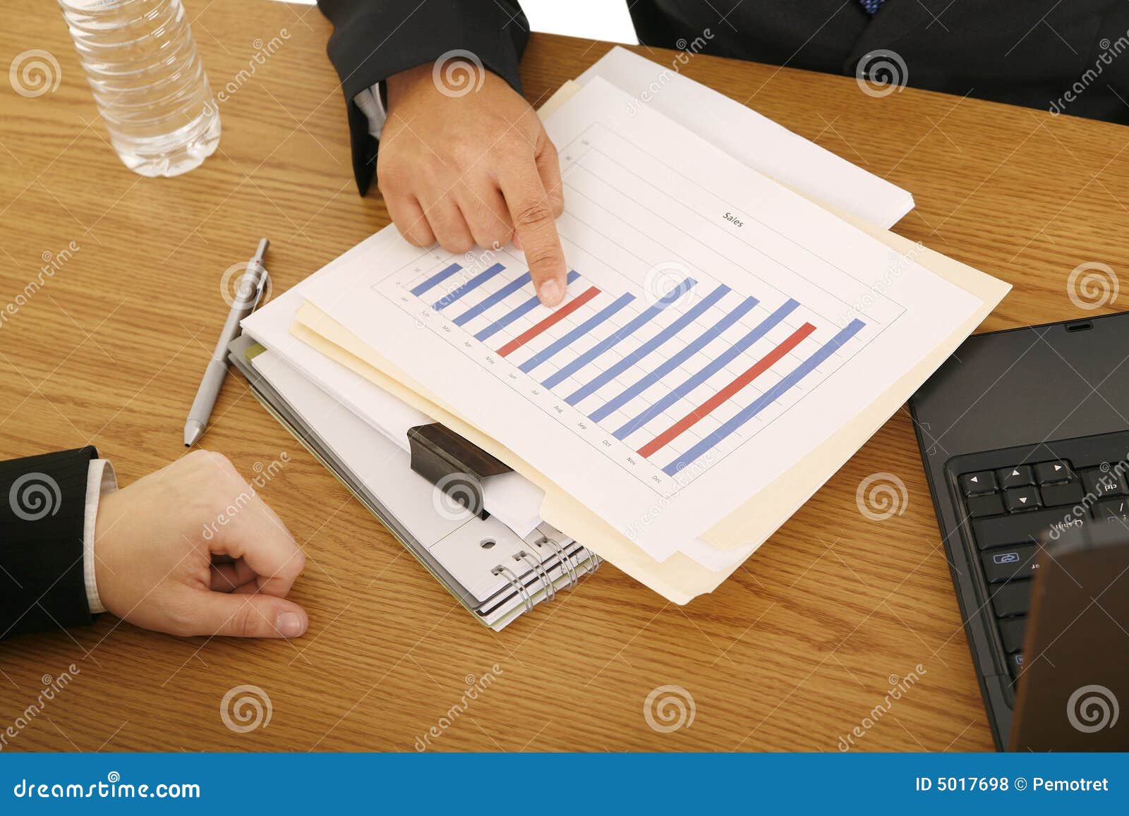 Close Up Showing Sales Figure Stock Photo - Image of corporate ...