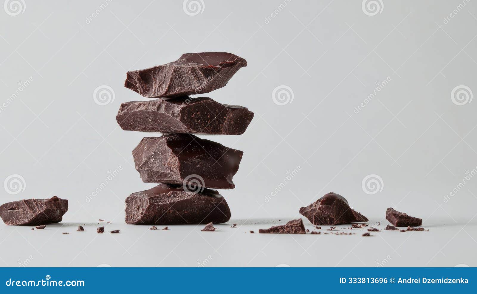 This Close-up Shows Luxurious Dark Chocolate, in a White Background ...