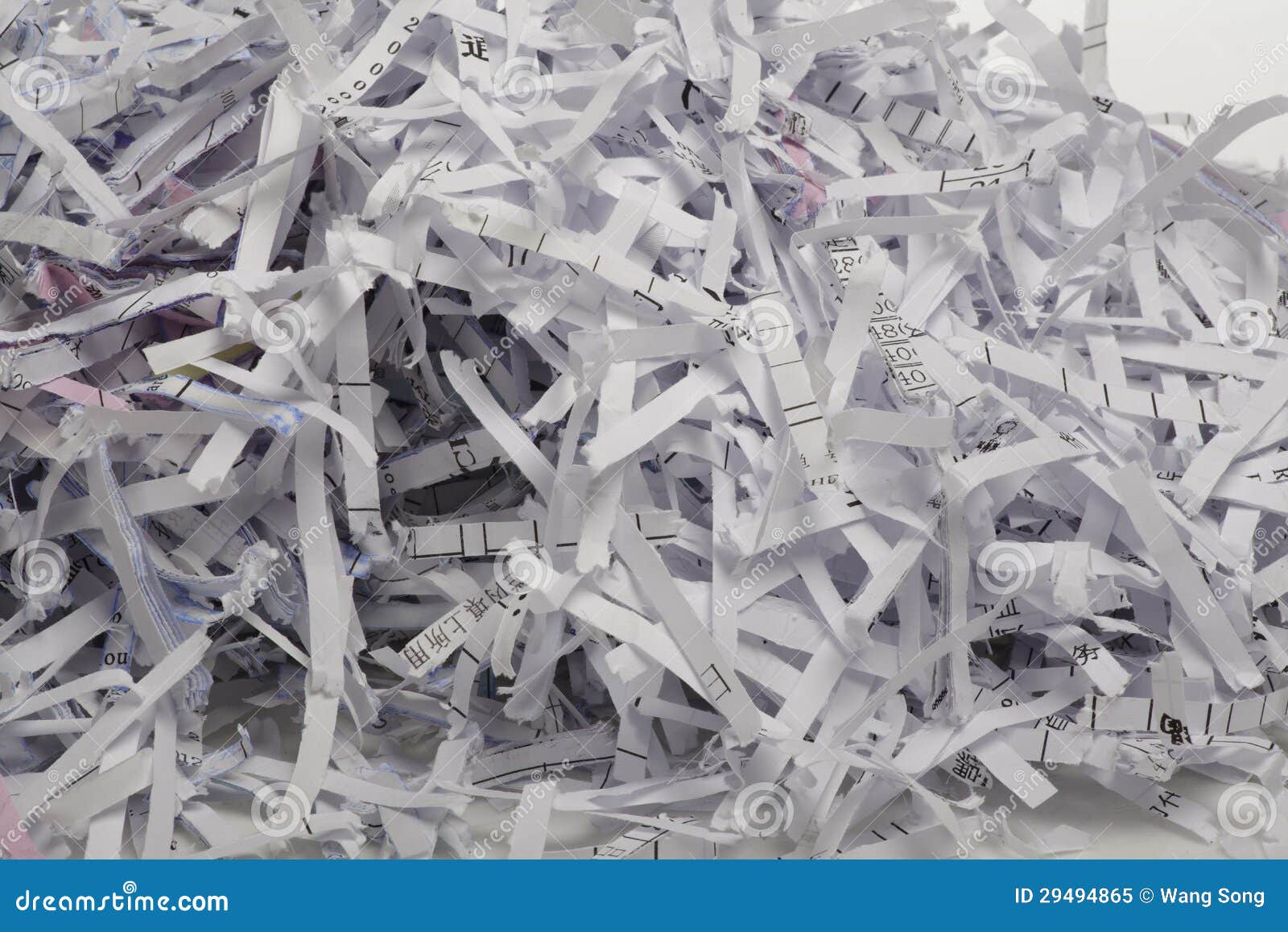 Close Up of Shredded Paper for Background. Stock Image - Image of ...