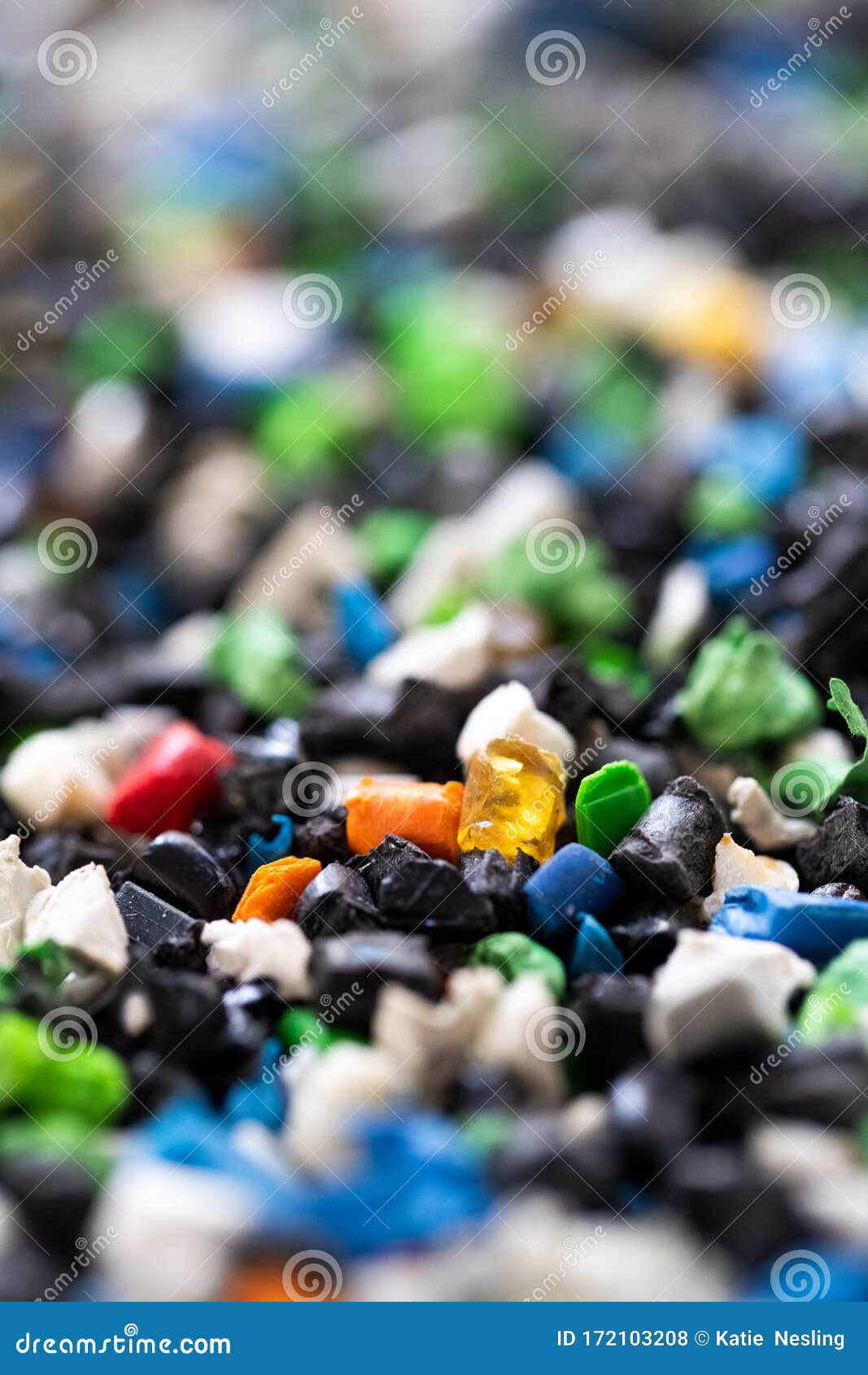 Close Up of Shredded Recycled Plastic Background Environmental Concept ...