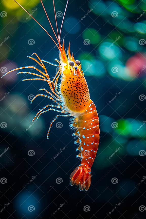 A Close Up of a Shrimp in the Water Stock Image - Image of lobster ...