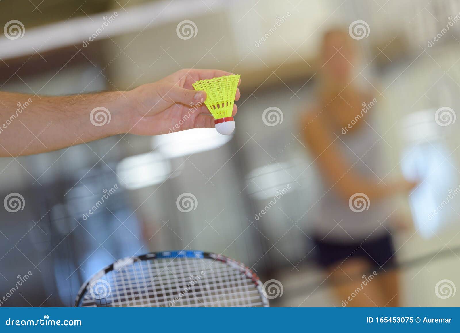 Close Up Shuttlecock in Hand Stock Image - Image of hand, leisure ...
