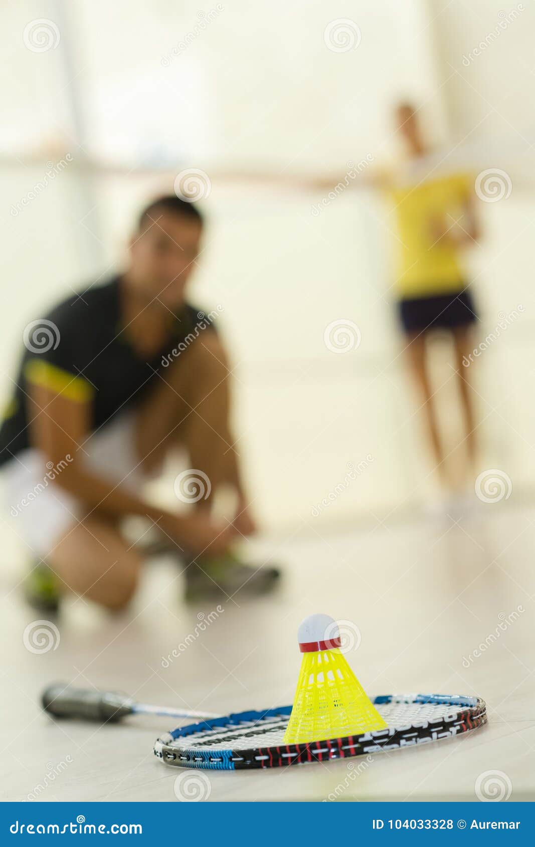 Close Up Shuttlecocks Badminton Racket Stock Photo - Image of leisure ...