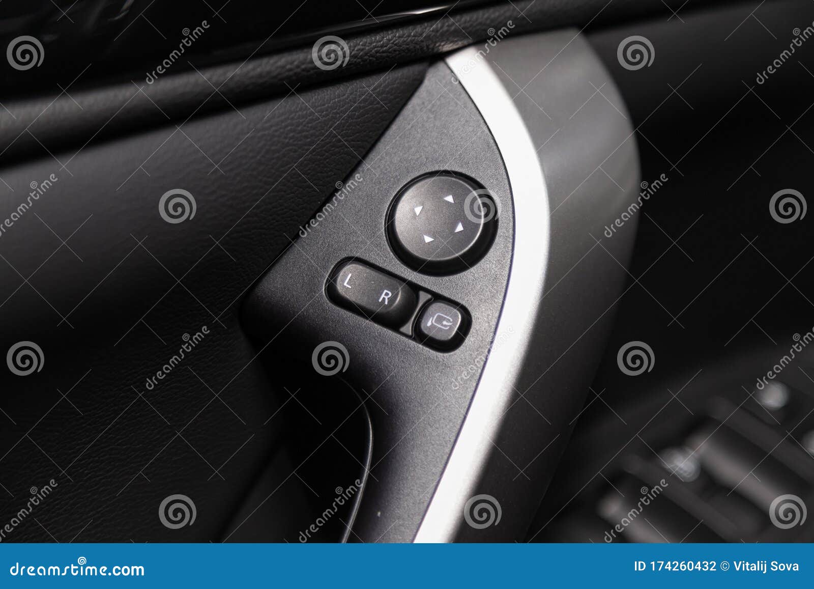 Close-up of Side Mirror Buttons. Stock Photo - Image of vehicle, close ...