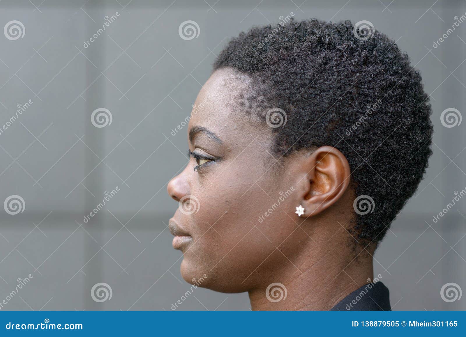 Close-up Side Portrait of Young Black Woman Stock Image - Image of ... Close-up Side Portrait of Young Black Woman Stock Image - Image of ...