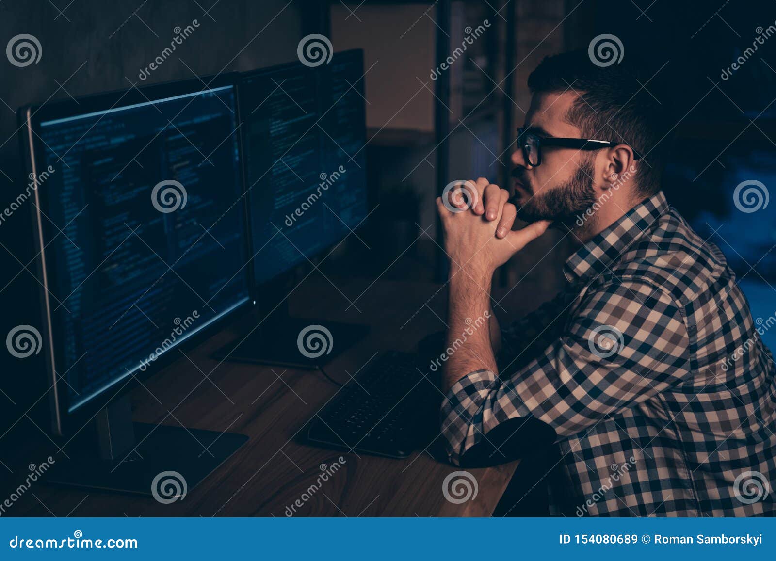 Close Up Side Profile Photo Handsome he Him His Guy Ponder Pensive ... Close Up Side Profile Photo Handsome he Him His Guy Ponder Pensive ...