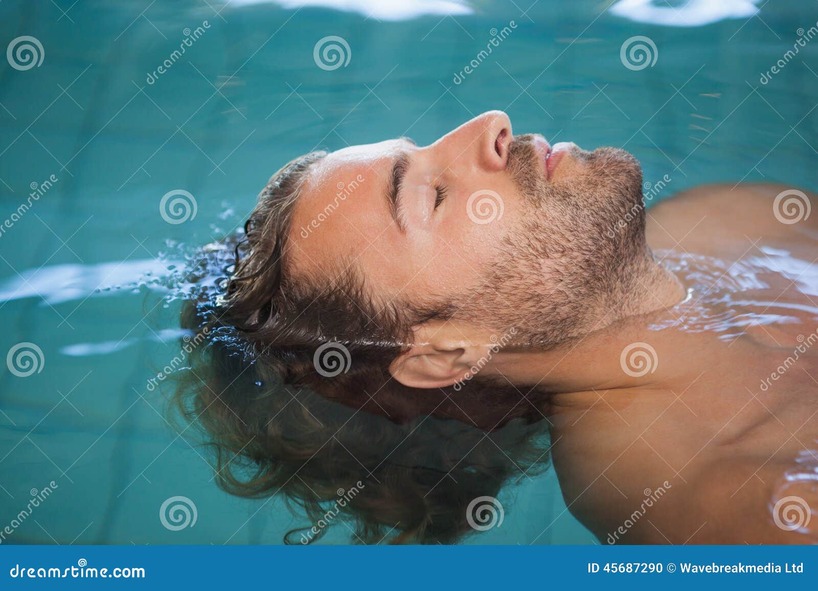 Close-up Side View of a Fit Swimmer in the Pool Stock Photo - Image of ...