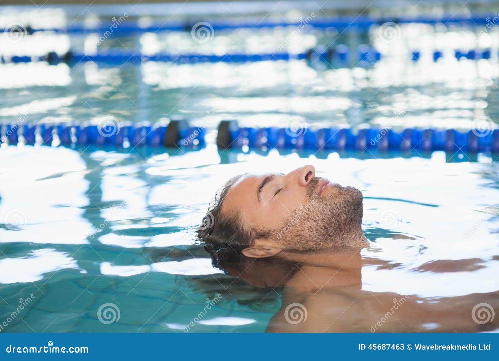 Close-up Side View of a Fit Swimmer in the Pool Stock Image - Image of ...