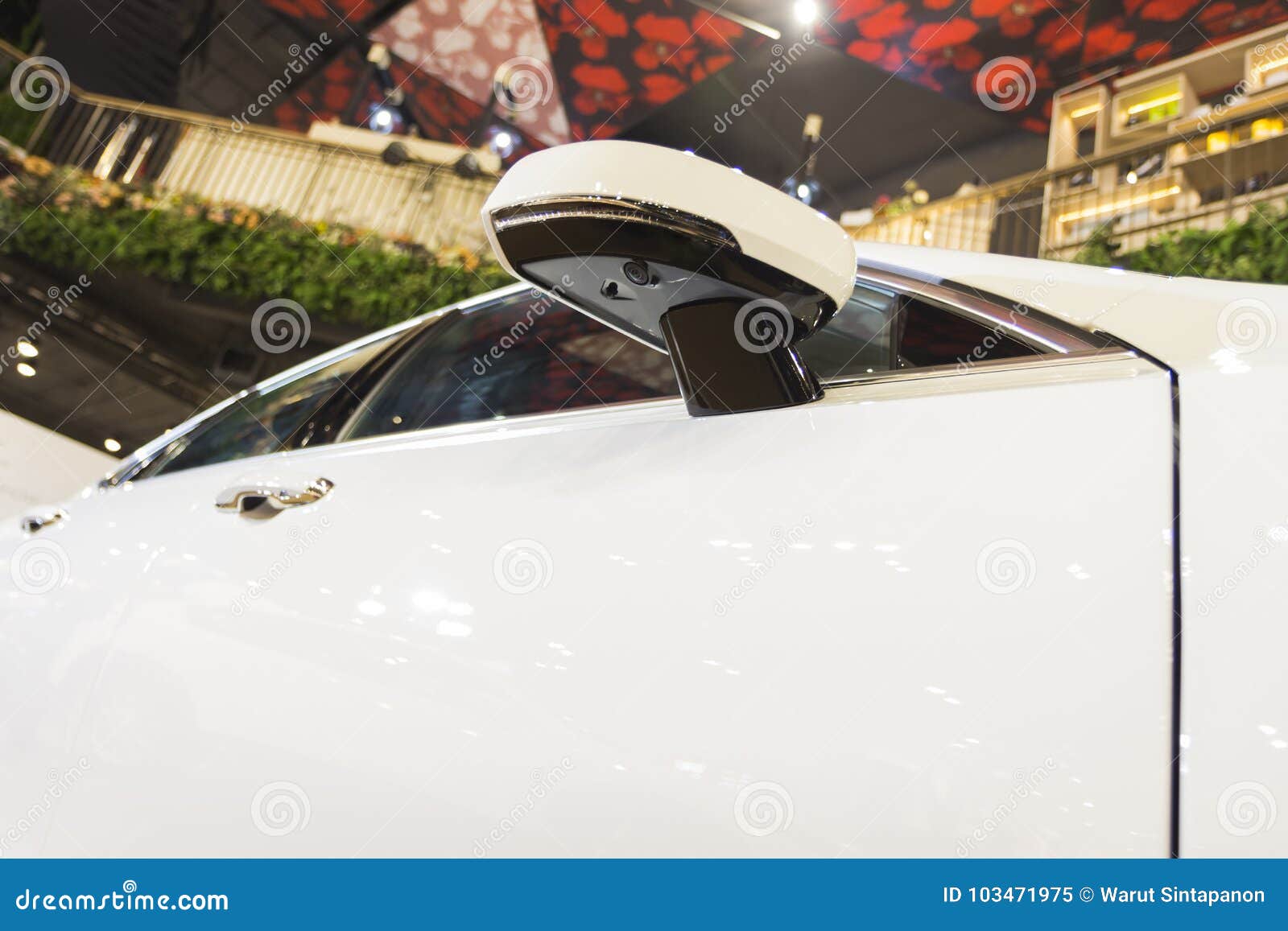 Side View Mirror of the Modern and Elegant Car Stock Image - Image of ...