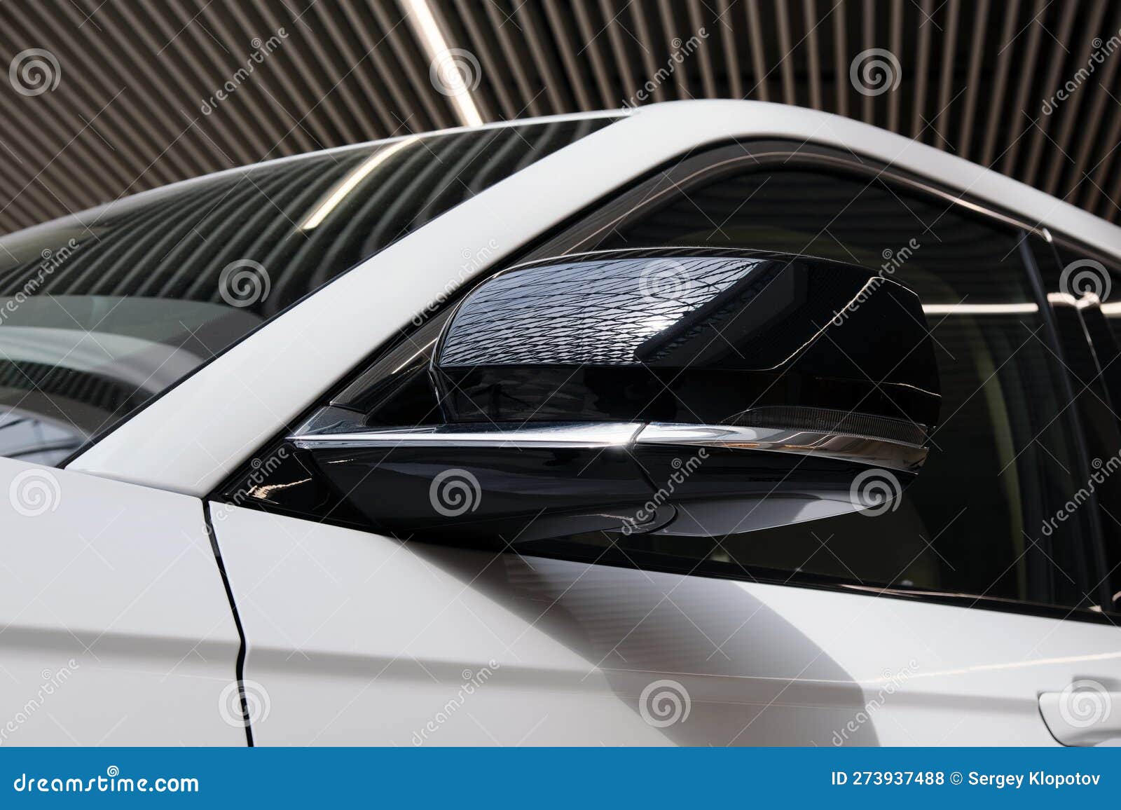 Close-up Side View Mirror of a Modern SUV Car Stock Photo - Image of ...