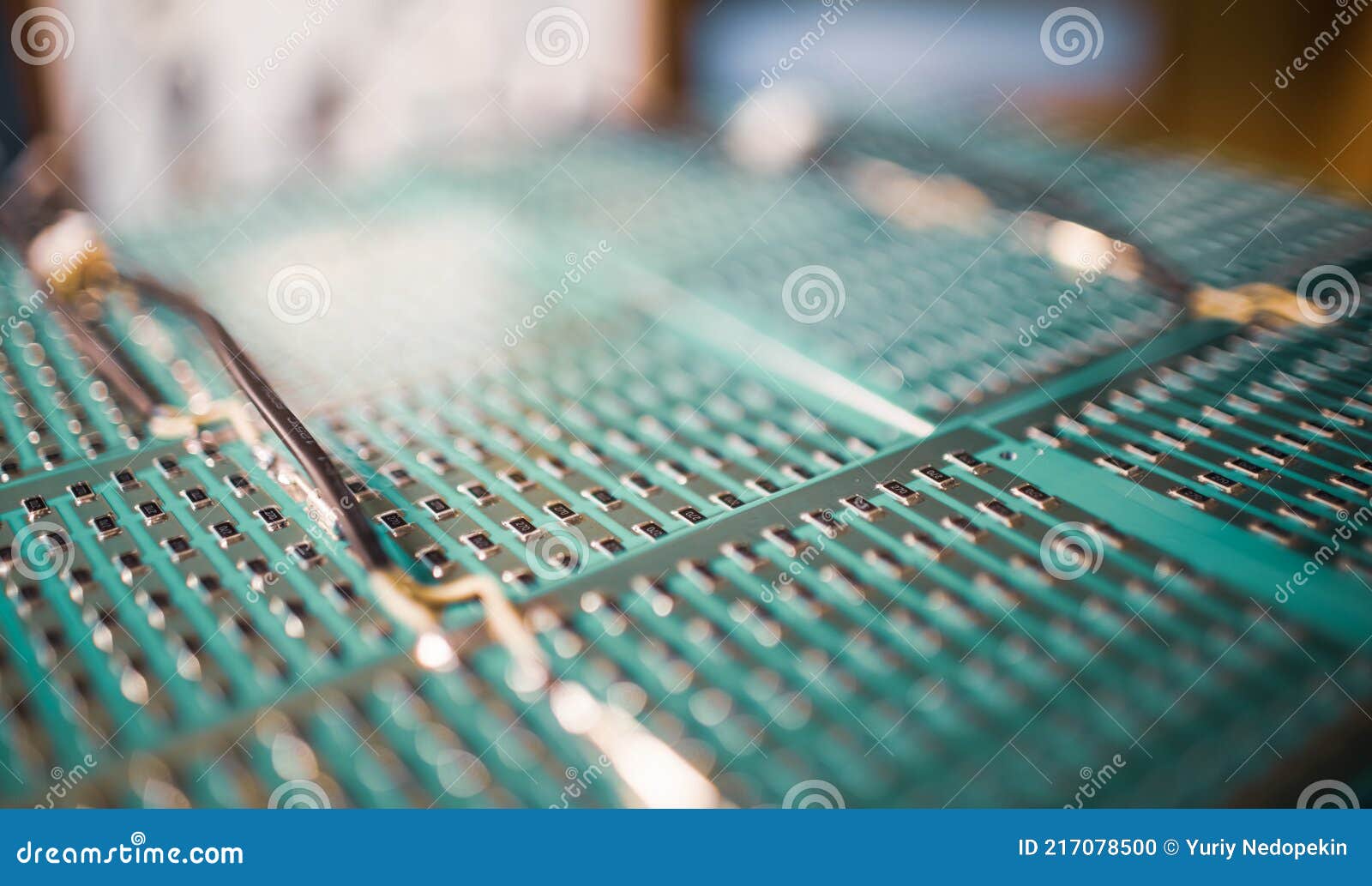 Close-up Side View of a Panel of SMD Resistors Stock Photo - Image of ...