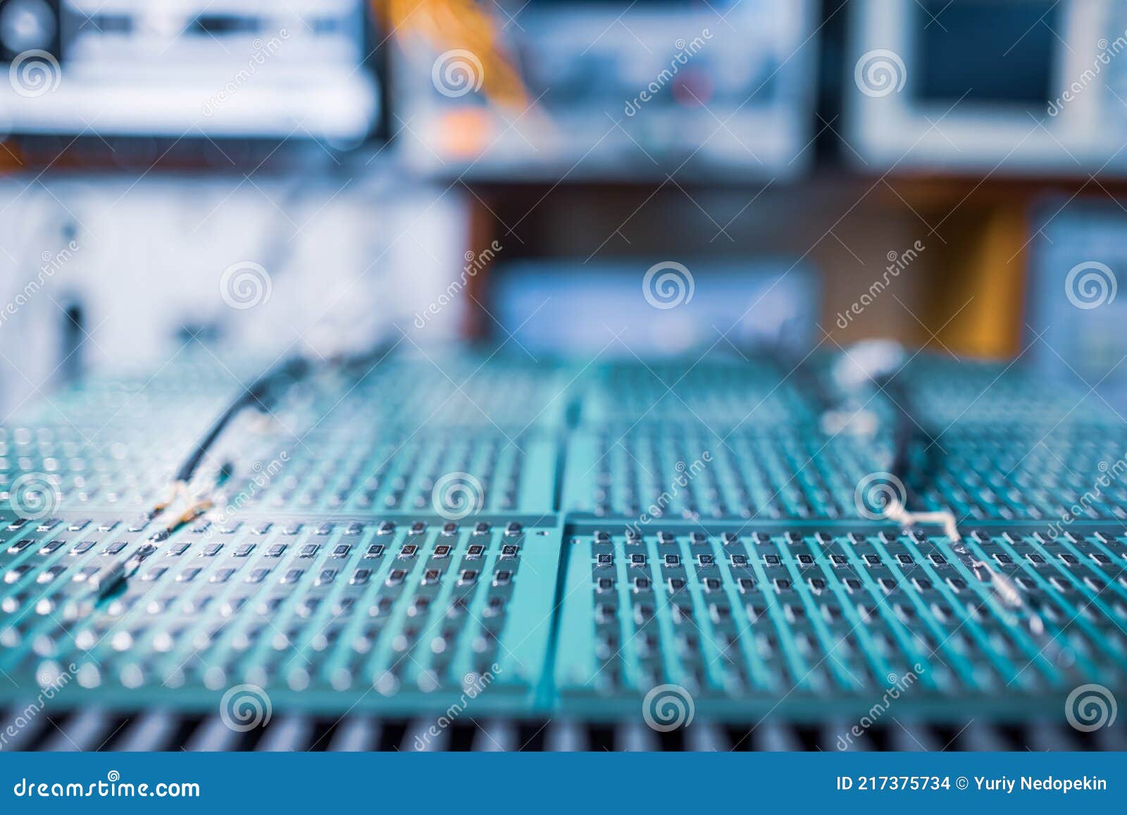 Close-up Side View of a Panel of SMD Resistors Stock Photo - Image of ...