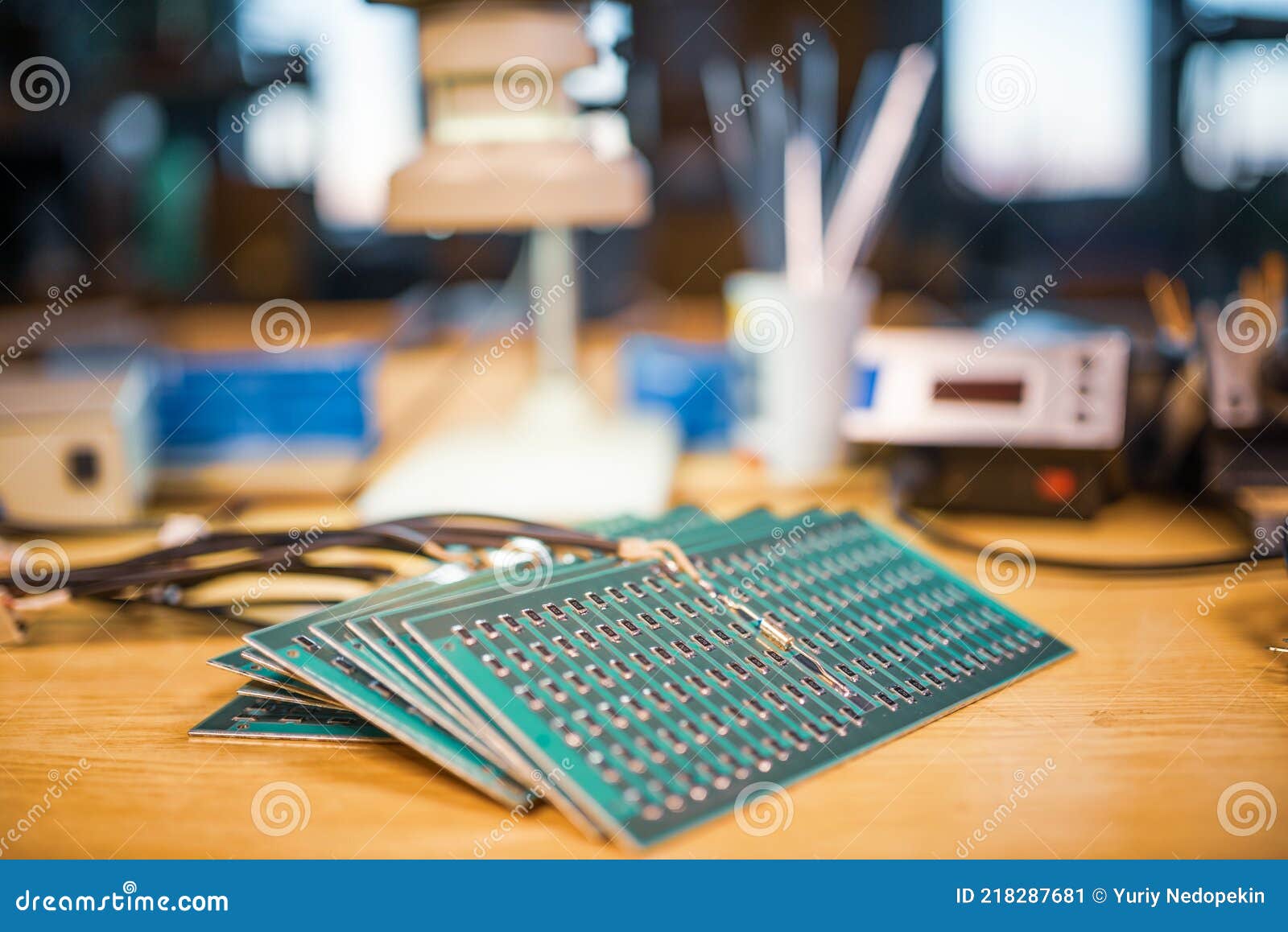 Close-up Side View of a Panel of SMD Resistors Stock Image - Image of ...