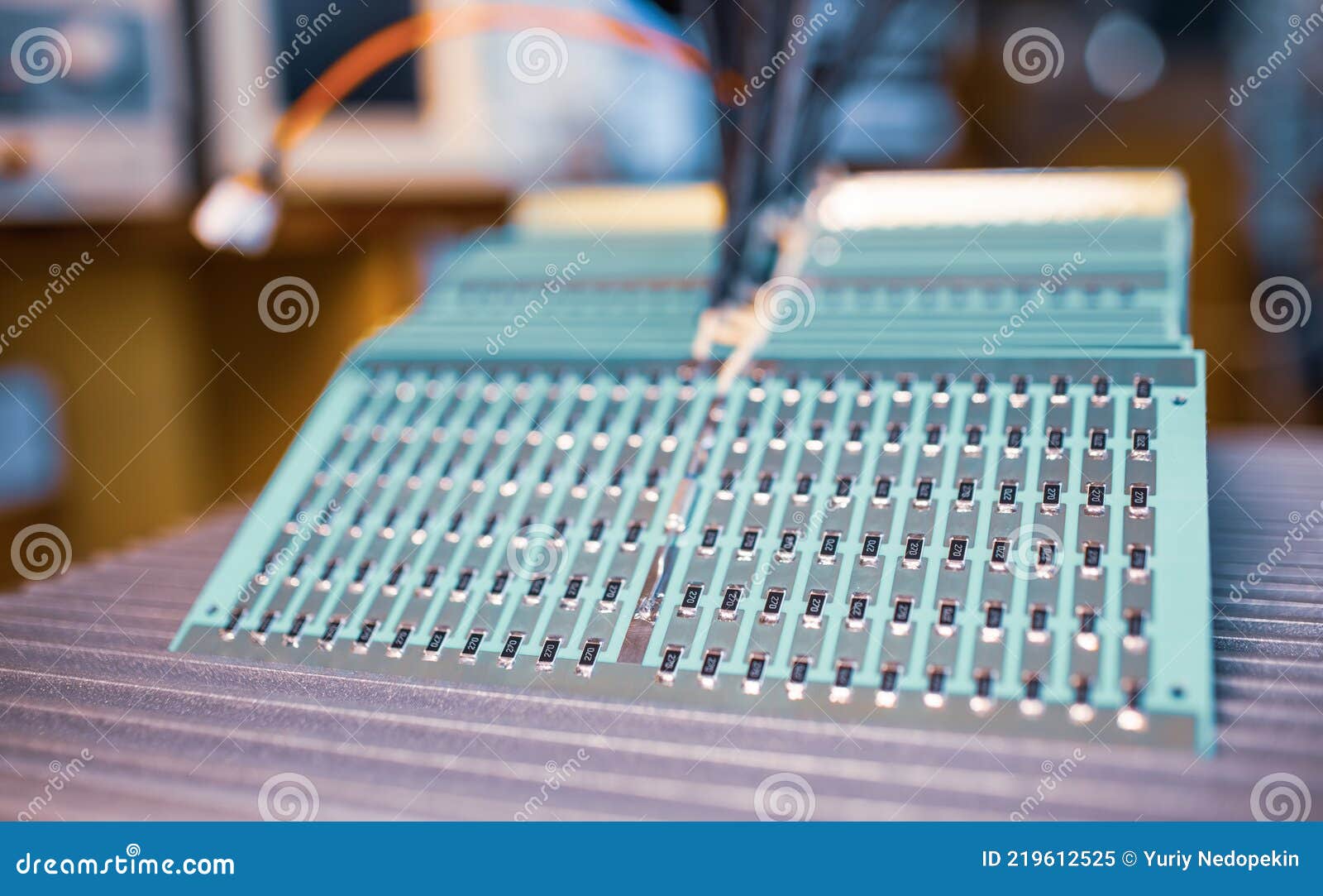 Close-up Side View of a Panel of SMD Resistors Stock Image - Image of ...