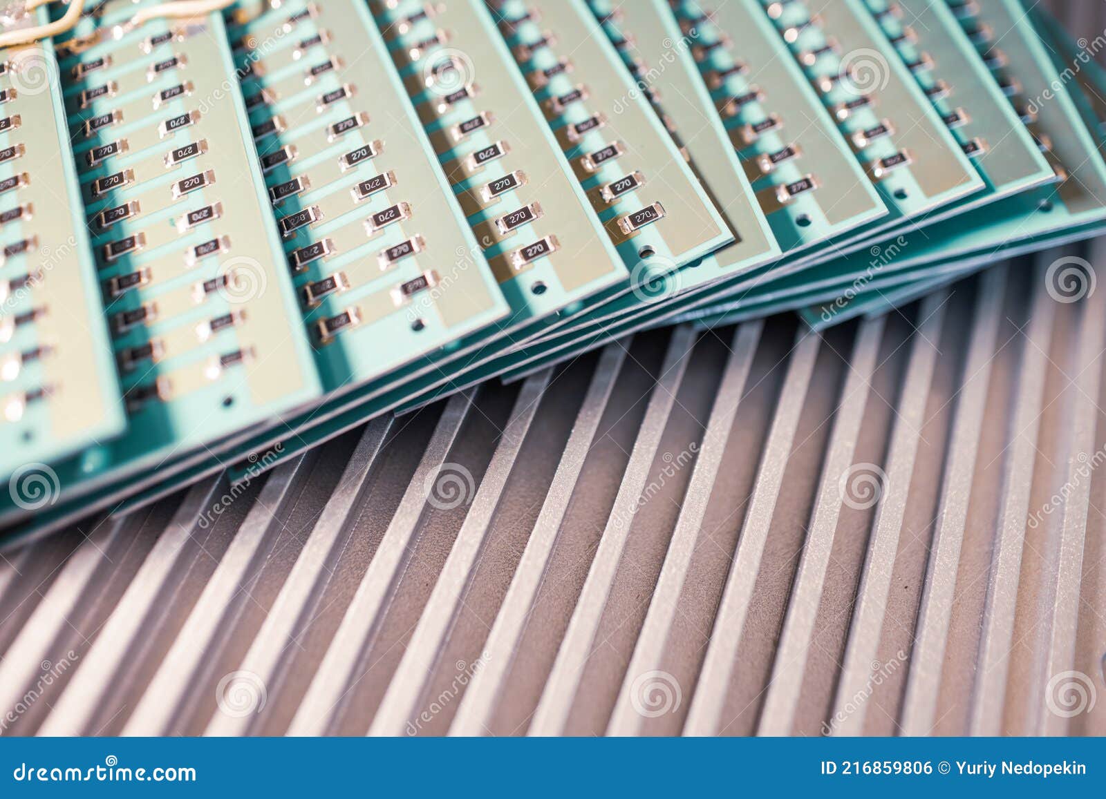 Close-up Side View of a Panel of SMD Resistors Stock Photo - Image of ...