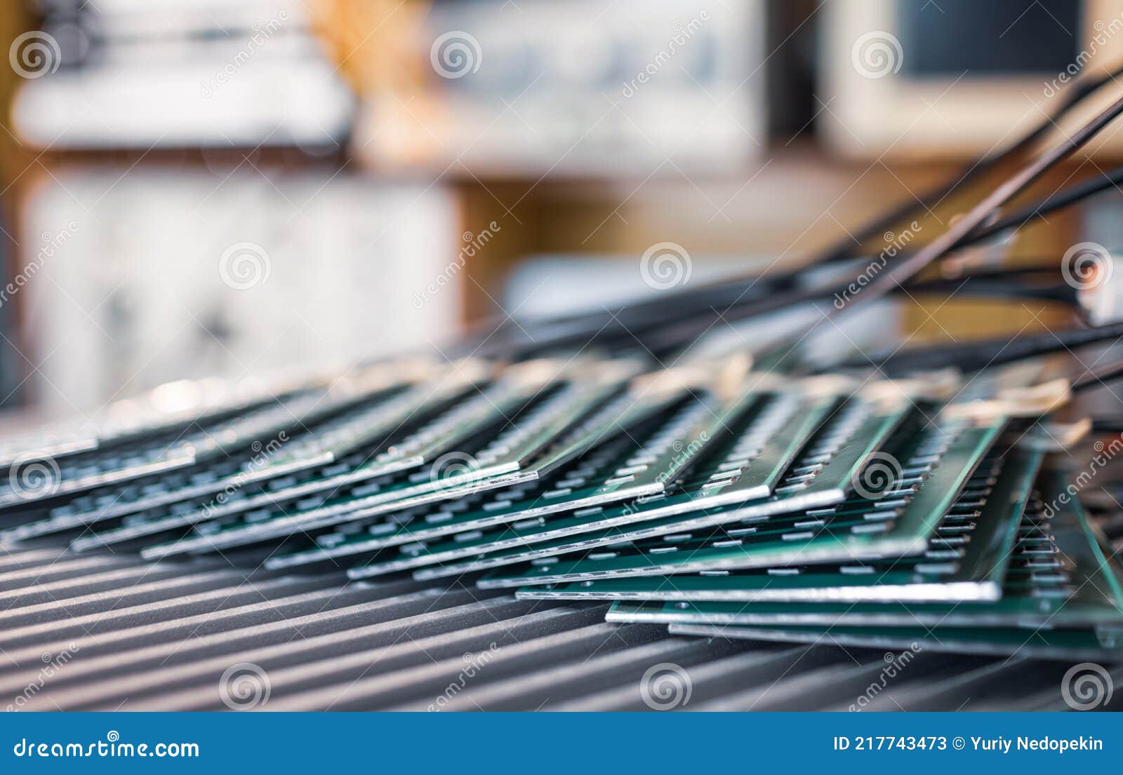 Close-up Side View of a Panel of SMD Resistors Stock Image - Image of ...