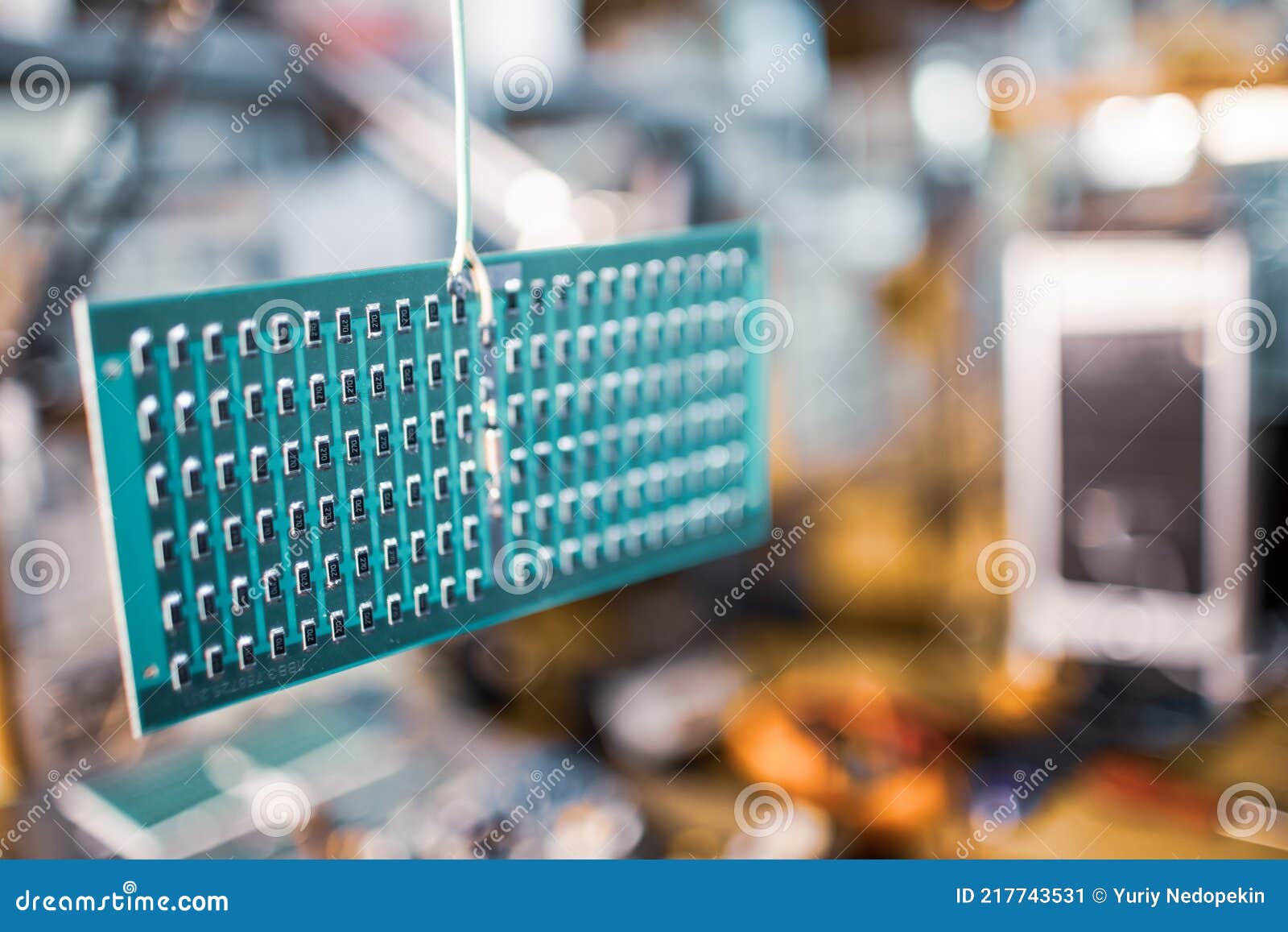 Close-up Side View of a Panel of SMD Resistors Stock Image - Image of ...