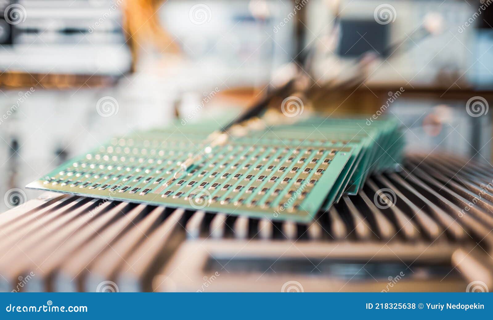 Close-up Side View of a Panel of SMD Resistors Stock Photo - Image of ...