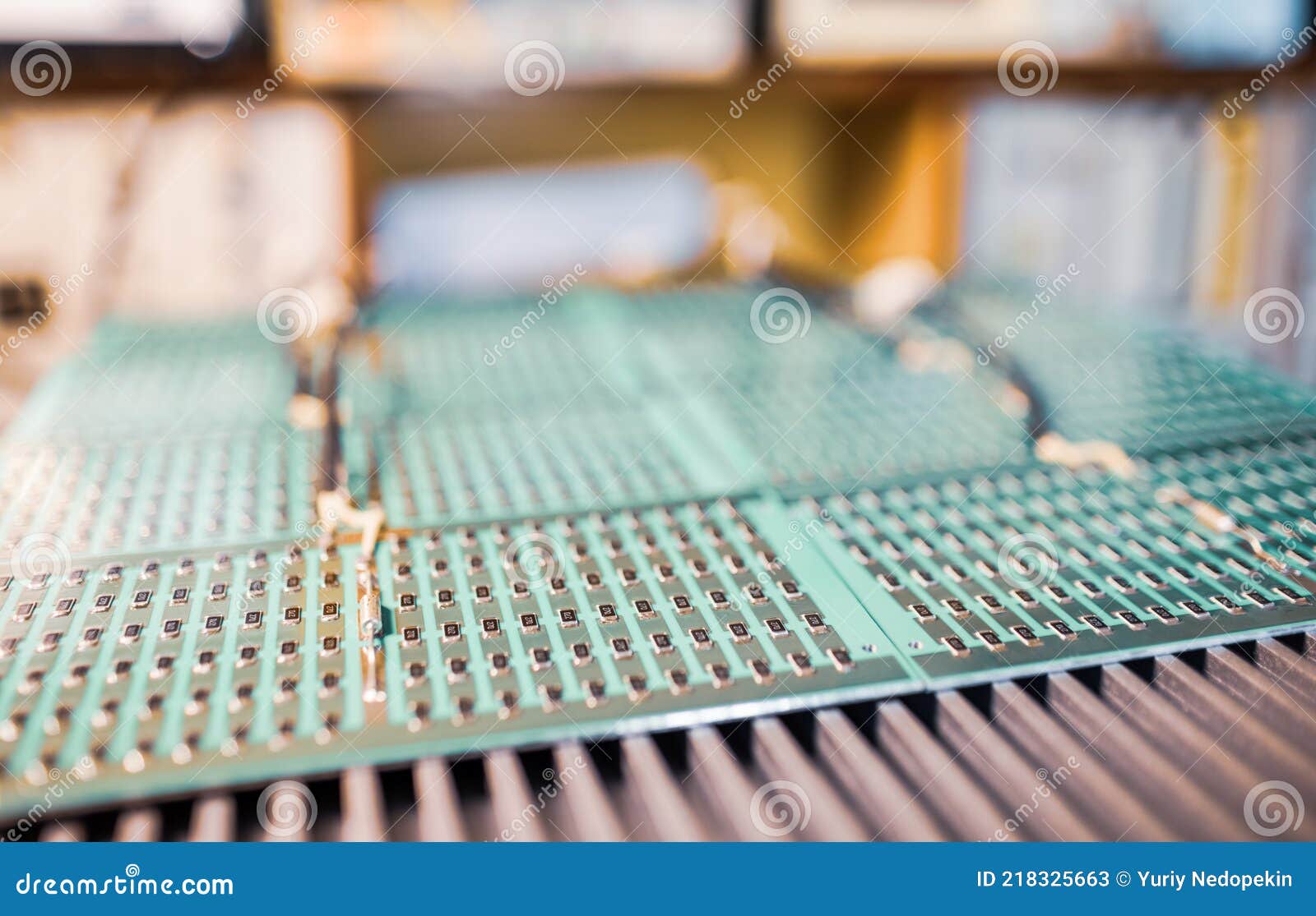 Close-up Side View of a Panel of SMD Resistors Stock Image - Image of ...