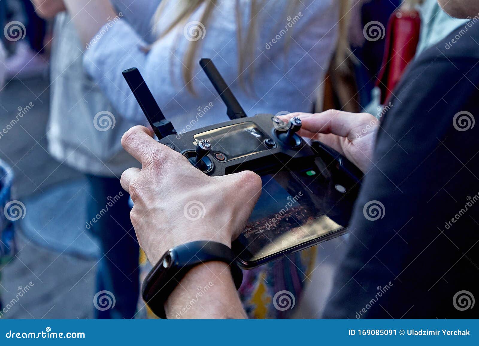 Close Up, Side View of Quadrocopter Control Panel Stock Image - Image ...