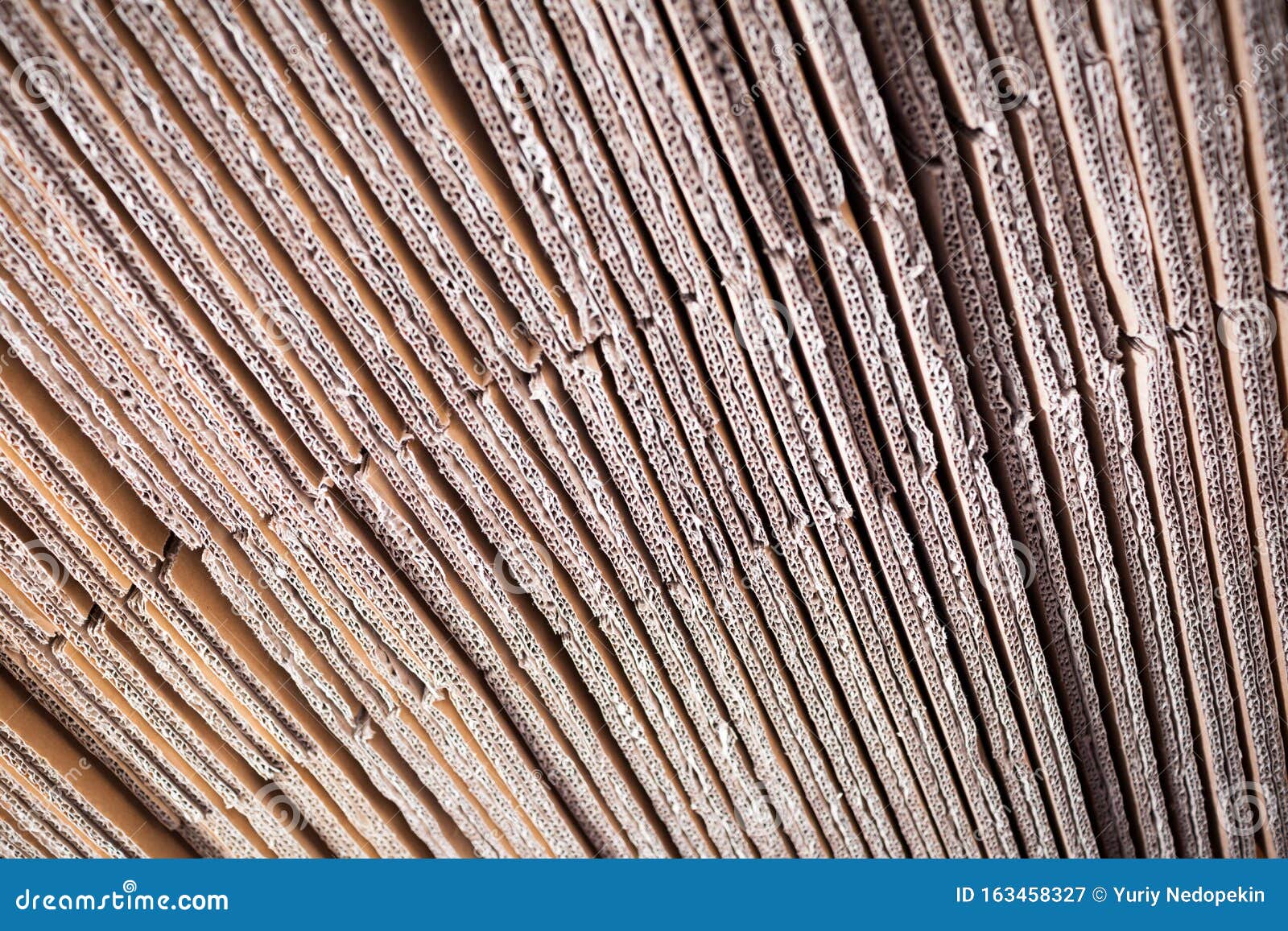 Close-up Sides of Stacks of Cardboard Stock Image - Image of pile ...