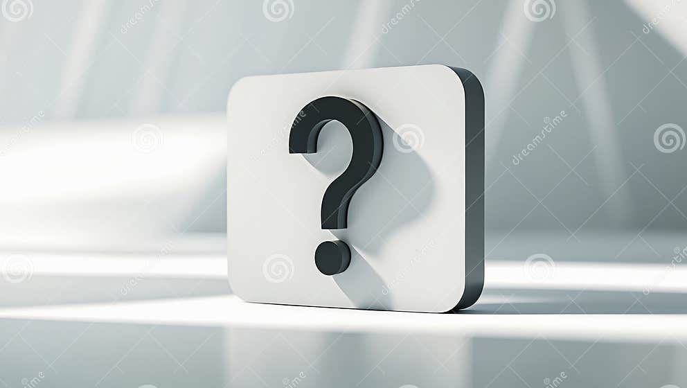 A Close Up of a Sign with a Question Mark on it Stock Image - Image of ...
