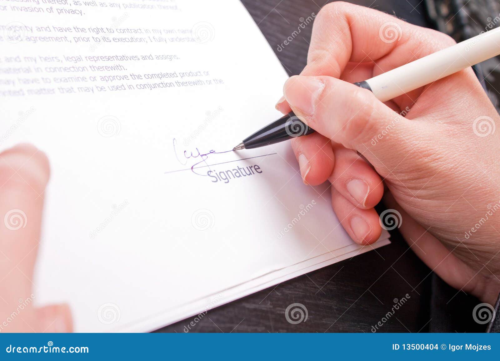 Close-up of signature stock photo. Image of businessman - 13500404