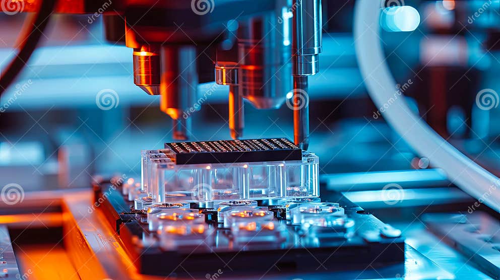 Close-up of Silicon Die are Being Extracted from Stock Photo - Image of ...